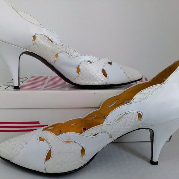 Connie | Shoes | Vintage Leather Connie Bridal High Heel Leather Dress ...